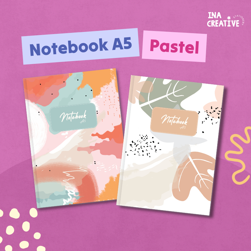 Jual Ina Creative Notebook Softcover Pastel A5 | | Spiral Notebook ...