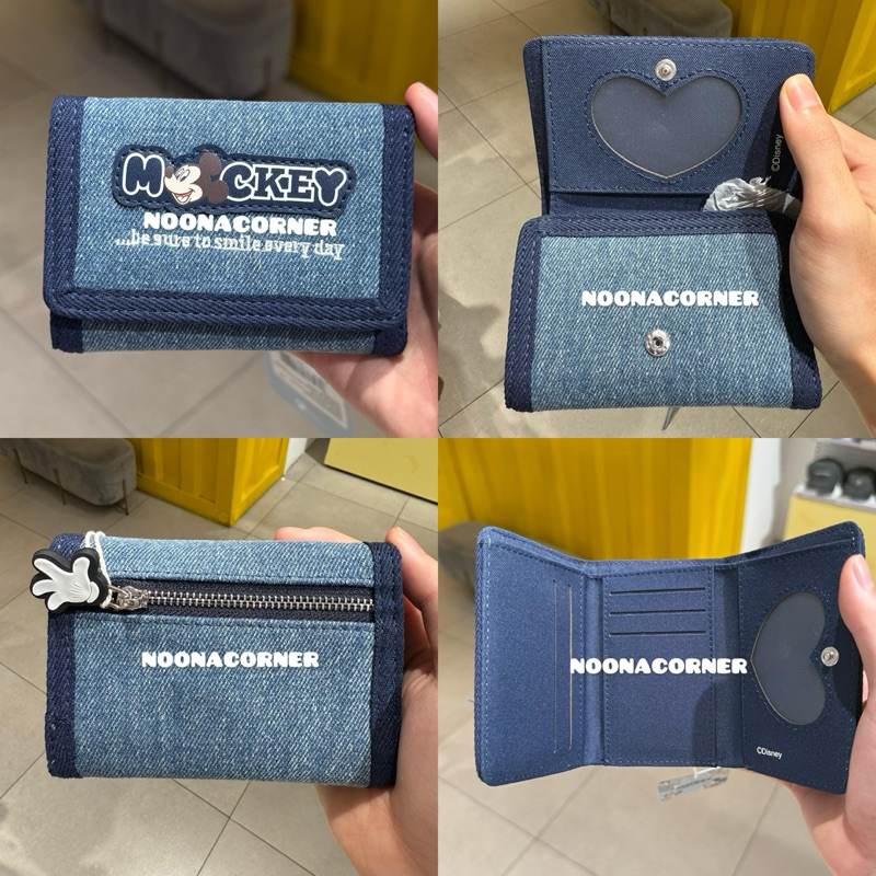 Jual Ohsome x Disney ‼️ Dompet Lipat Trifold Denim Wallet Mickey ...