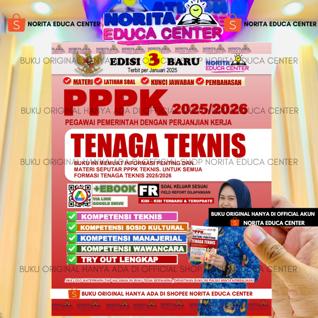Jual BUKU MATERI PENTING PPPK TENAGA TEKNIS NORITA EDUCA CENTER | Shopee Indonesia
