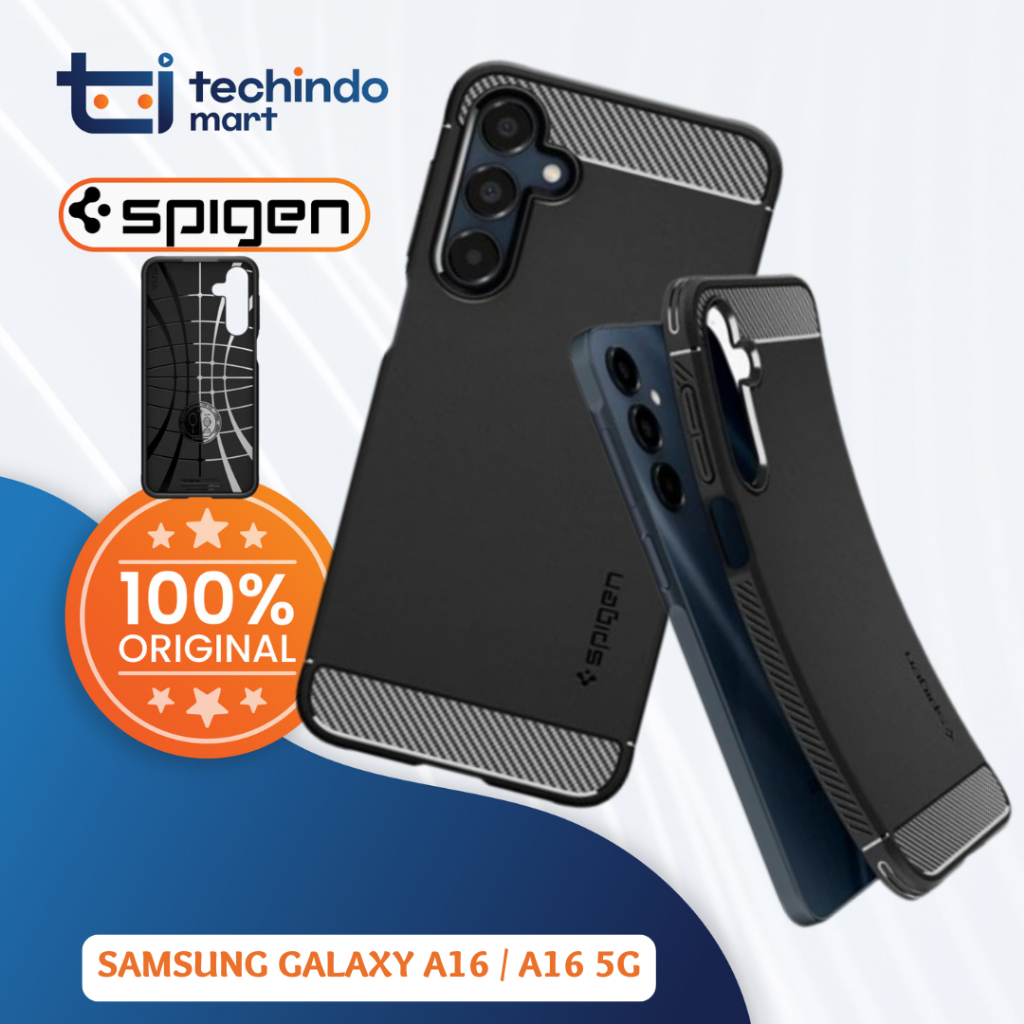 Jual Case for Samsung Galaxy A16 5G Spigen Rugged Armor Carbon Fiber Anti Shock Crack Slip ...
