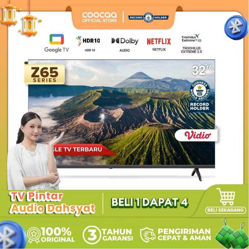 Jual COOCAA GOOGLE TV 32Z72/Z65 ANDROID TV 32 INCH DIGITAL (NEW) | Shopee Indonesia