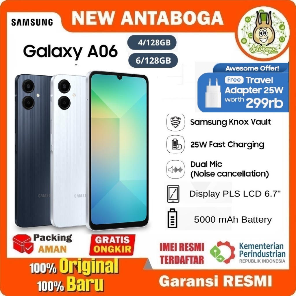 Jual Samsung Galaxy A06 4/64 4/128 & 6/128 GB Garansi Resmi | Shopee Indonesia