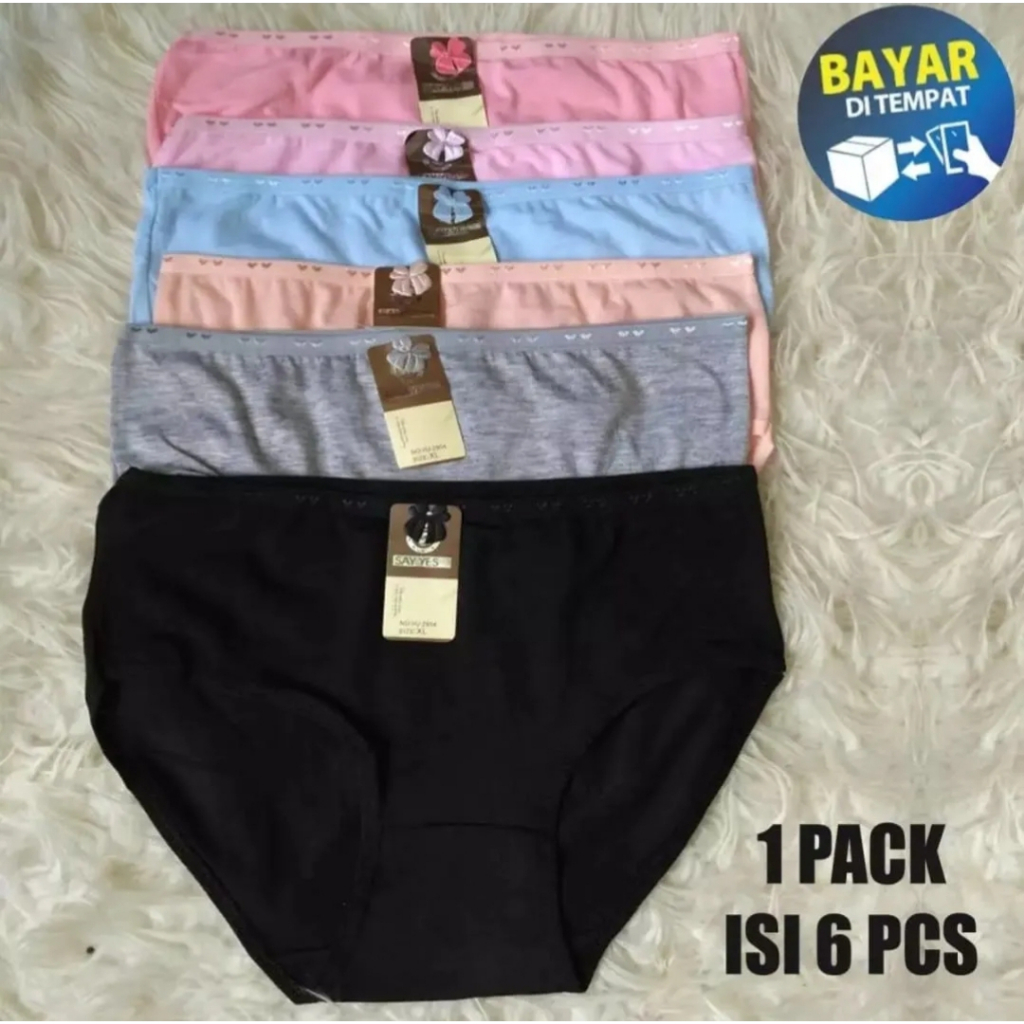 Jual 12 pcs cd motif polos celana dalam wanita premium quality cd wanita size M L XL XXL ...