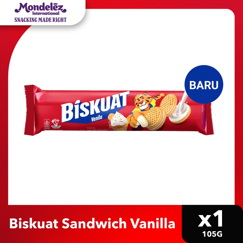 Jual Biskuat Sandwich dengan Krim Rasa Vanilla 105g | Shopee Indonesia