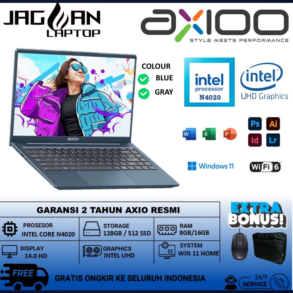 Jual LAPTOP AXIOO MYBOOK HYPE 1 INTEL N4020 RAM 8GB 128GB SSD 14 WIN 11 ...