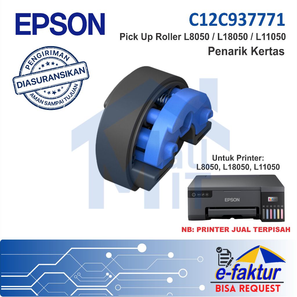 Jual MALLIT EPSON Pick up Roller EPSON C12C937771 L8050 L18050 L11050 ...