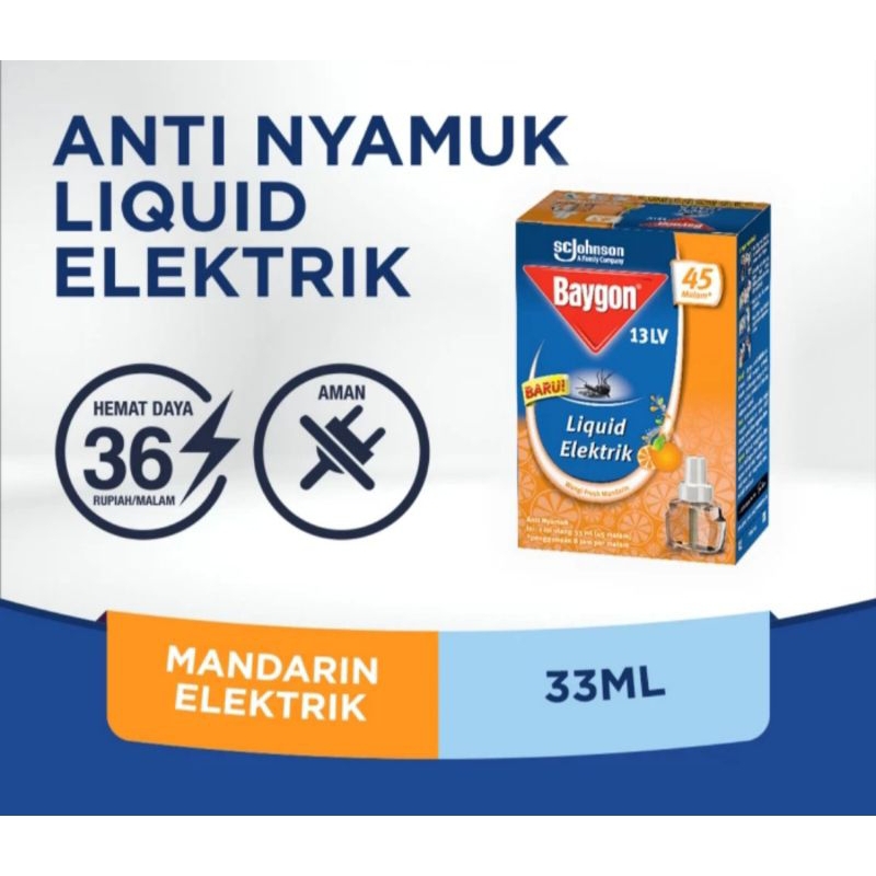Jual Baygon Liquid Elektrik Refill - Fresh Mandarin 33ml | Shopee Indonesia