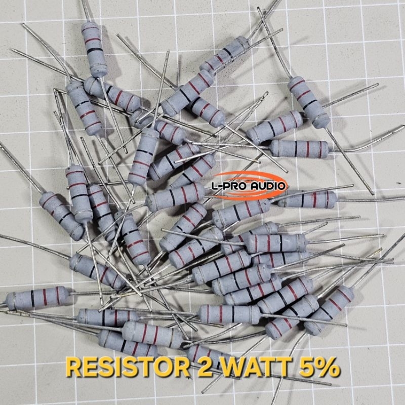 Jual Resistor 2 watt 0,68 2,2 3,3 4,7 5,6 6,8 8,2 10 22 33 47 56 68 82 ...