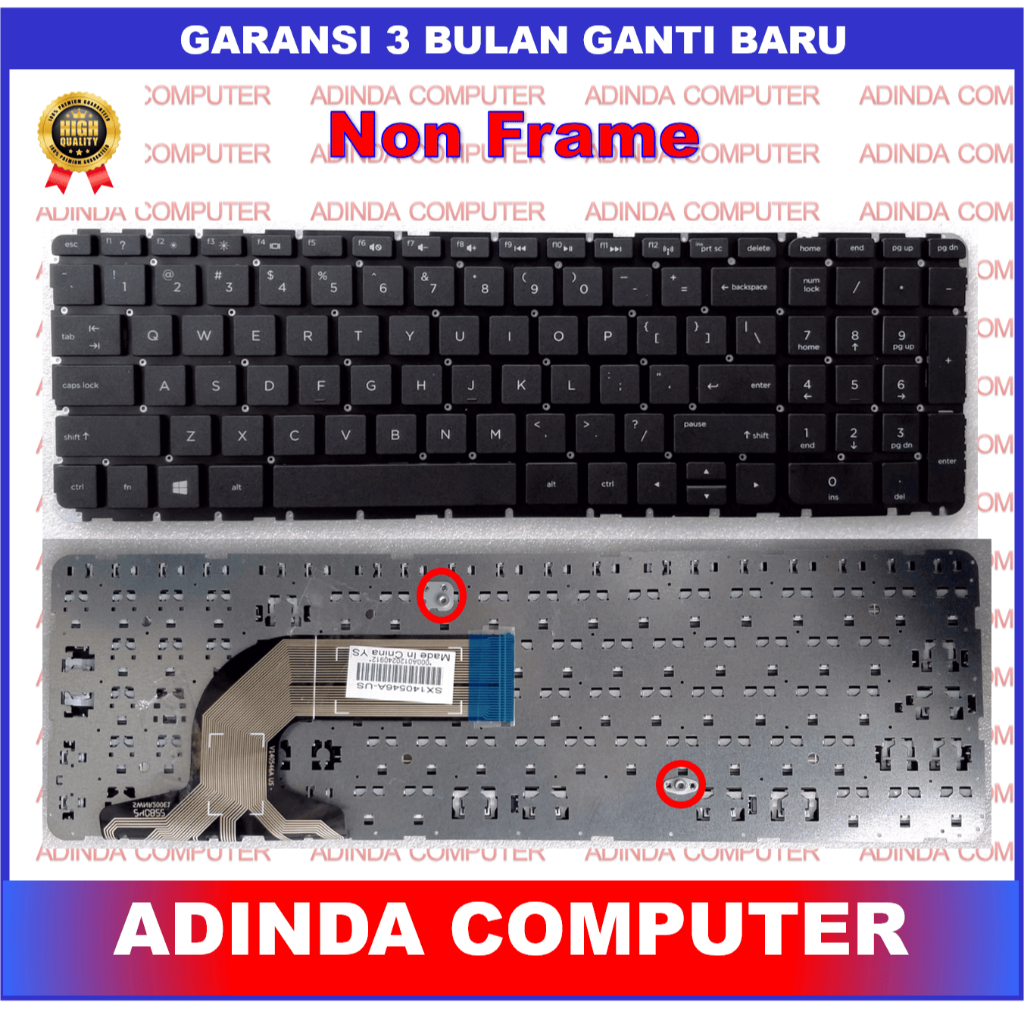 Jual Keyboard Hp Pavilion 15-E 15-A 15A 15d 15-D 15e 15f 15-F 15g 15-G ...