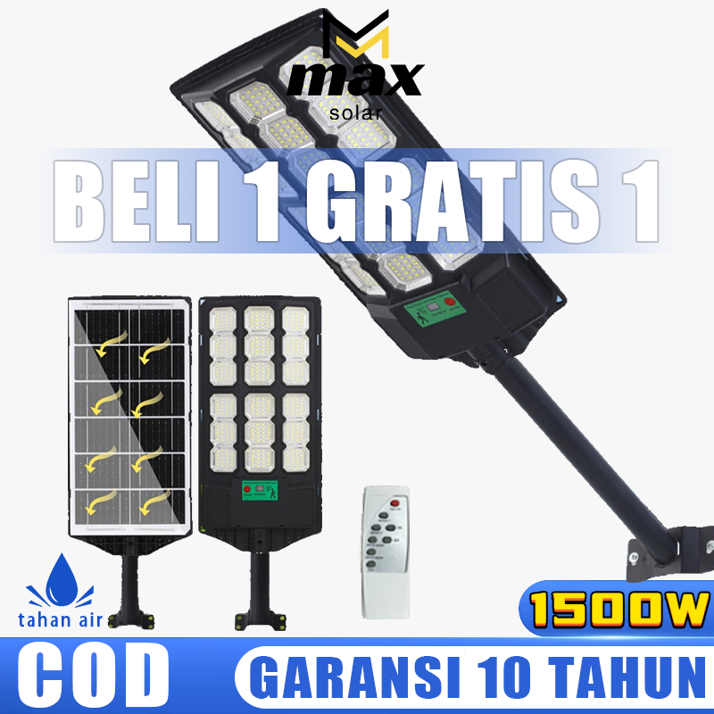 Jual 1500W lampu jalan tenaga surya otomatis IP67 tahan air lampu ...