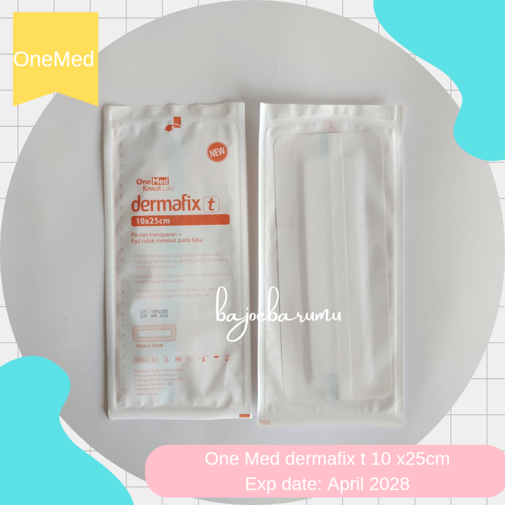 Jual Dermafix T OneMed Plester Transparan Penutup Luka 10 x 25cm Anti ...