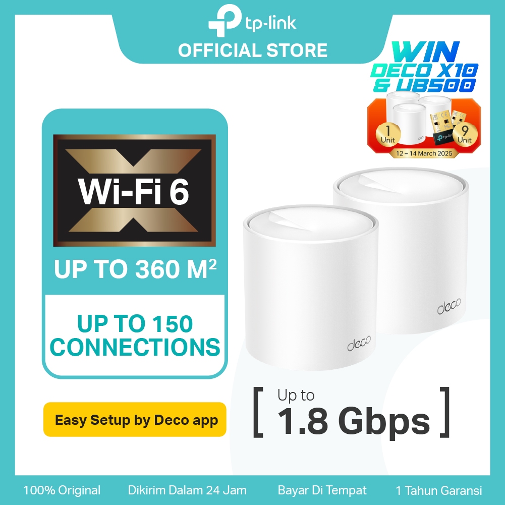 Jual TP-Link Deco X20 AX1500 Mesh WiFi 6 System Dual Band Gigabit Whole Home Router Extender ...