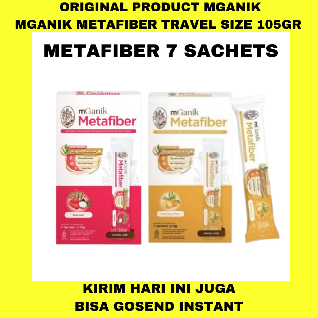 Jual MGANIK METAFIBER 1 BOX ISI 7 SACHETS TRAVEL SIZE RASA JERUK YUZU ...