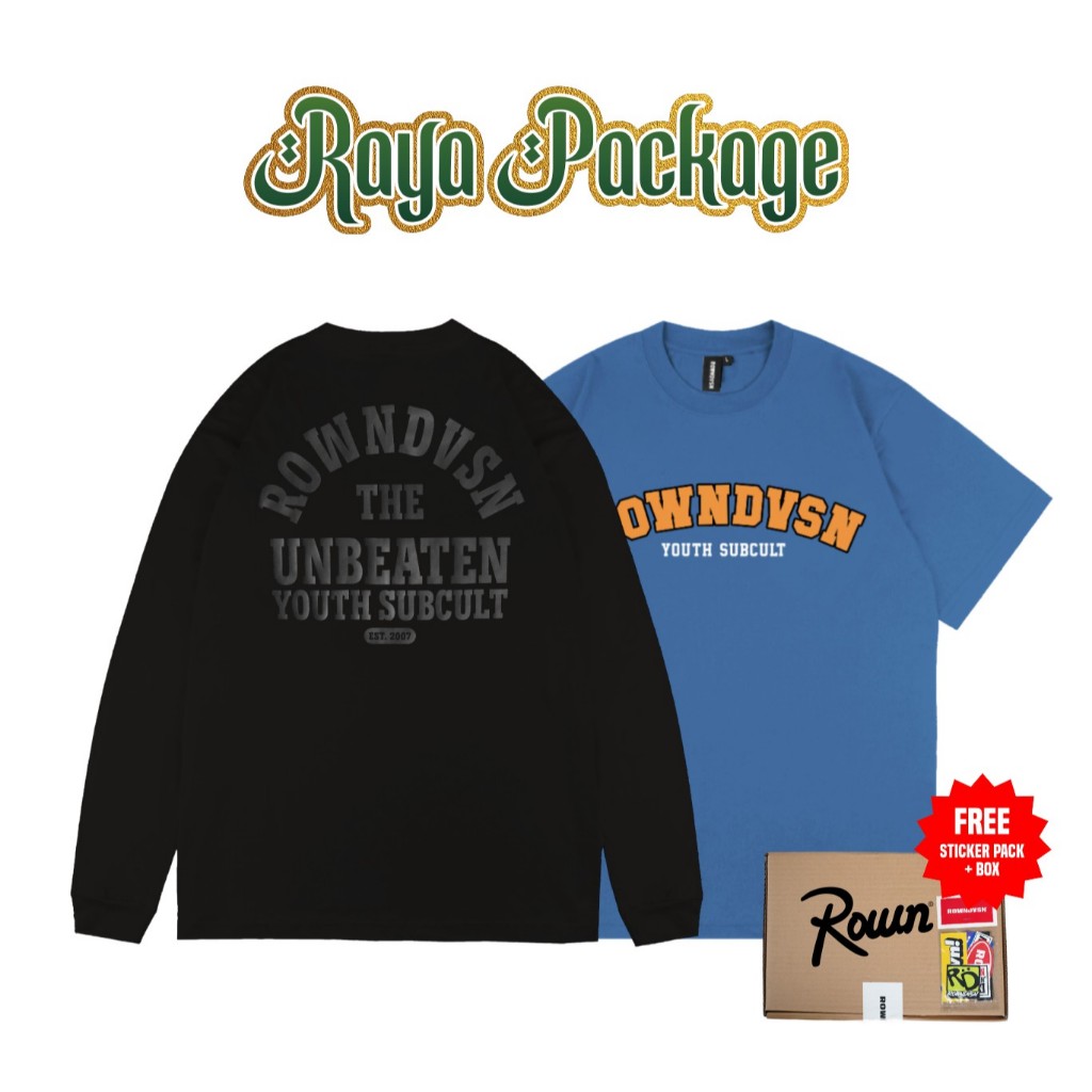 Jual RAYA PACKAGE Bundling Longsleeve + T-shirt (GRATIS BOX + STICKER ...