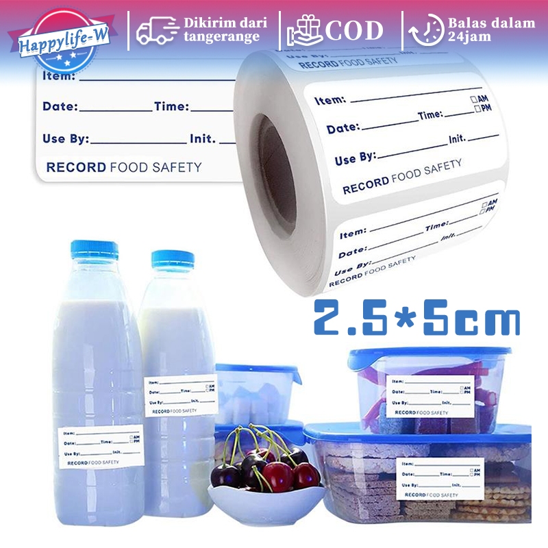 Jual 500pcs/Set Food Label Waterproof Stiker Tanggal Kadaluwarsa Stiker ...