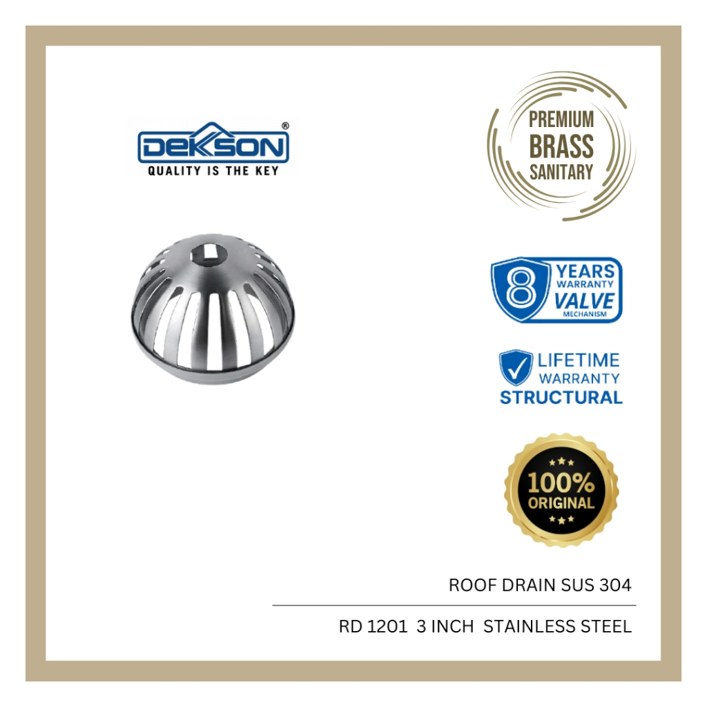 Jual ROOF DRAIN SUS 304 DEKKSON RD 1201 | Saringan Got Balkon Atap ...