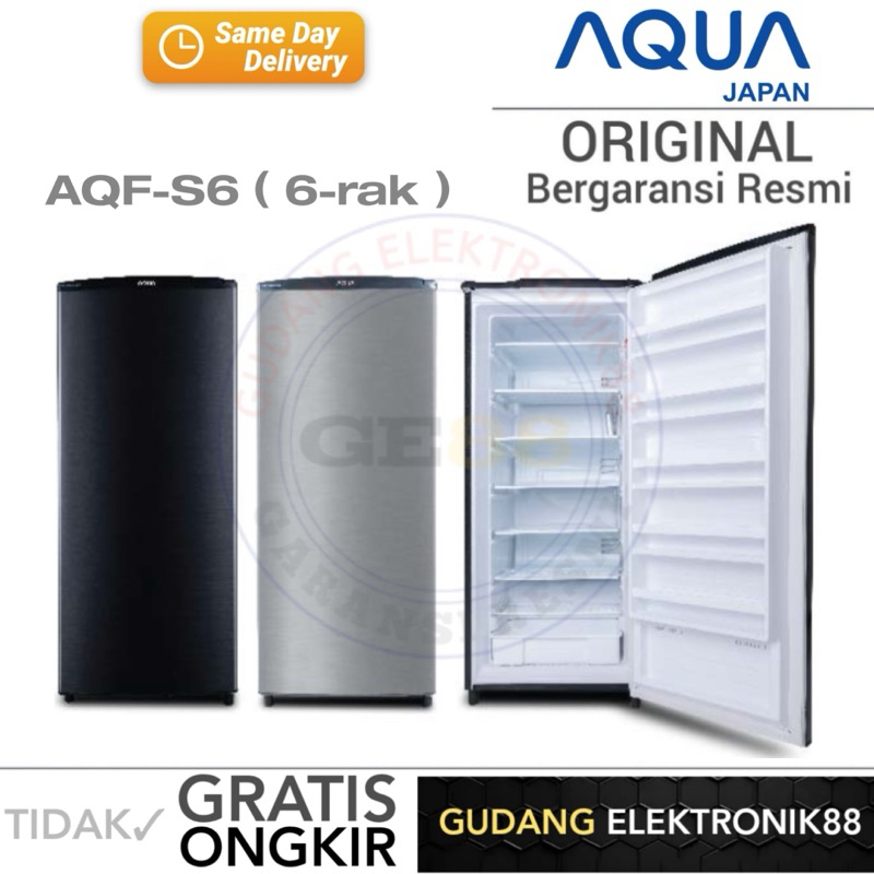 Jual Freezer AQUA 6 rak AQF-S6 Lemari Es Batu 6rak Low Watt VARIAN ...