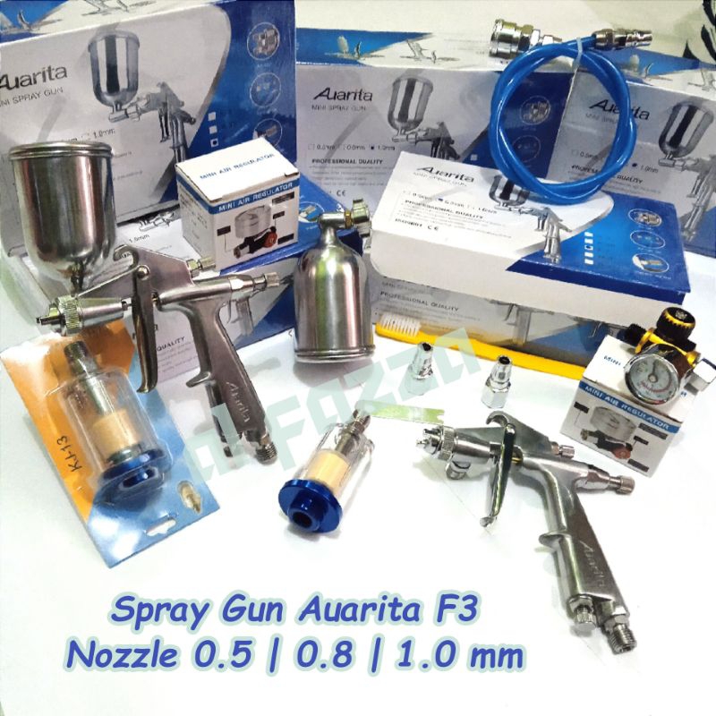 Jual SET SPRAY GUN AUARITA F3 MODIF | AUARITA F3 STANDAR NOZZLE | 0.5 ...