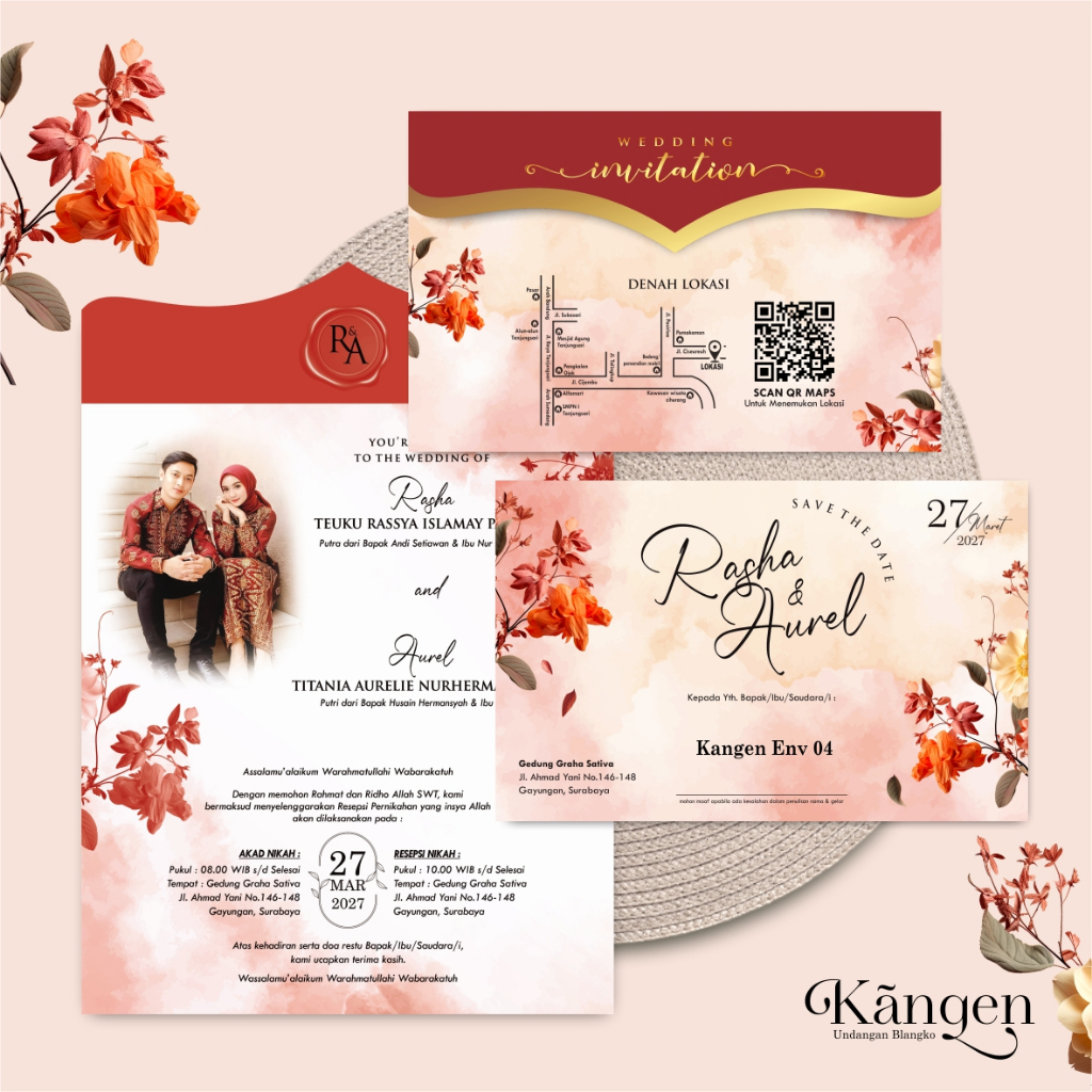 Jual Blangko Undangan KANGEN ENV 04 (Free File Setting Corel) | Shopee ...