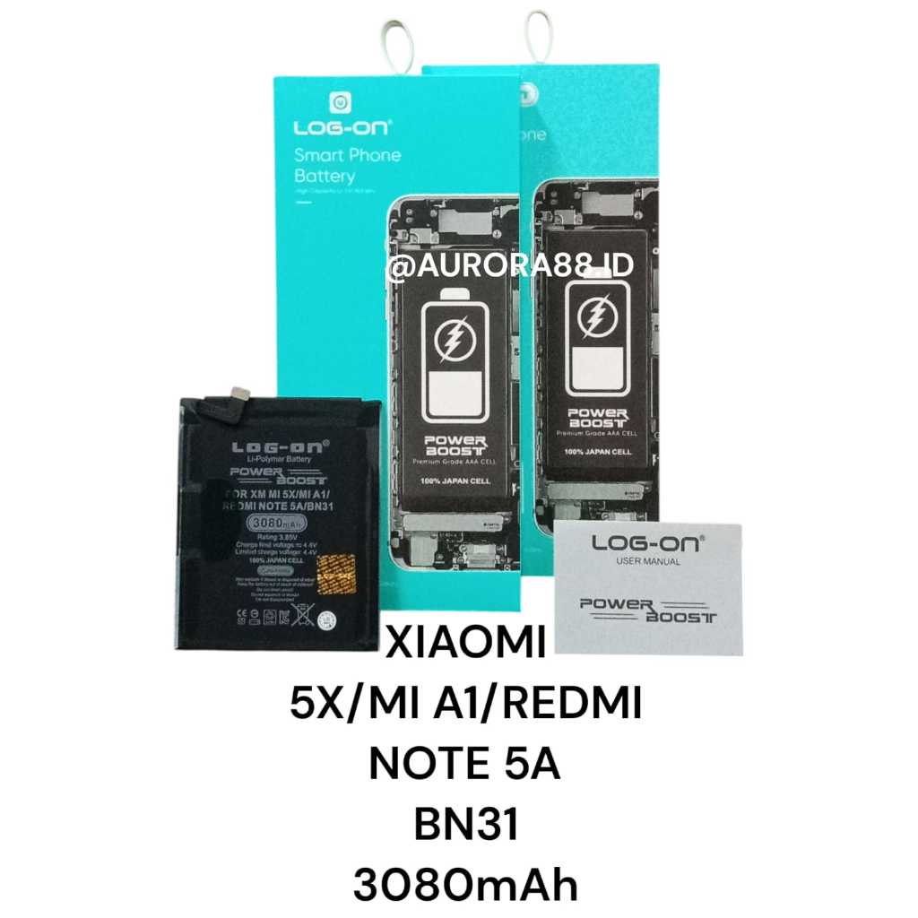 Jual LOG ON BATERAI XIAOMI BN-31/XIAOMI MI5X/MIA1/REDMI NOTE 5/BN31 ...
