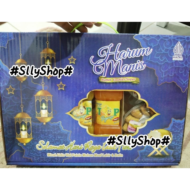 Jual Hampers Kue Kering + Minuman Syrup / Sirup Jeruk / Sirup Mangga ...