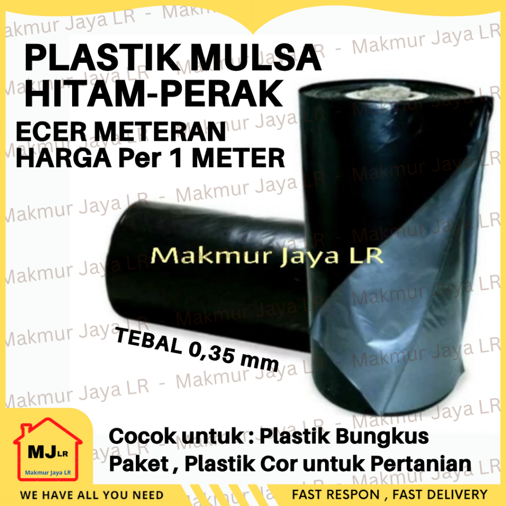 Jual ( meteran ) Plastik Hitam / Packing Bungkus OlShop / Plastik Cor ...