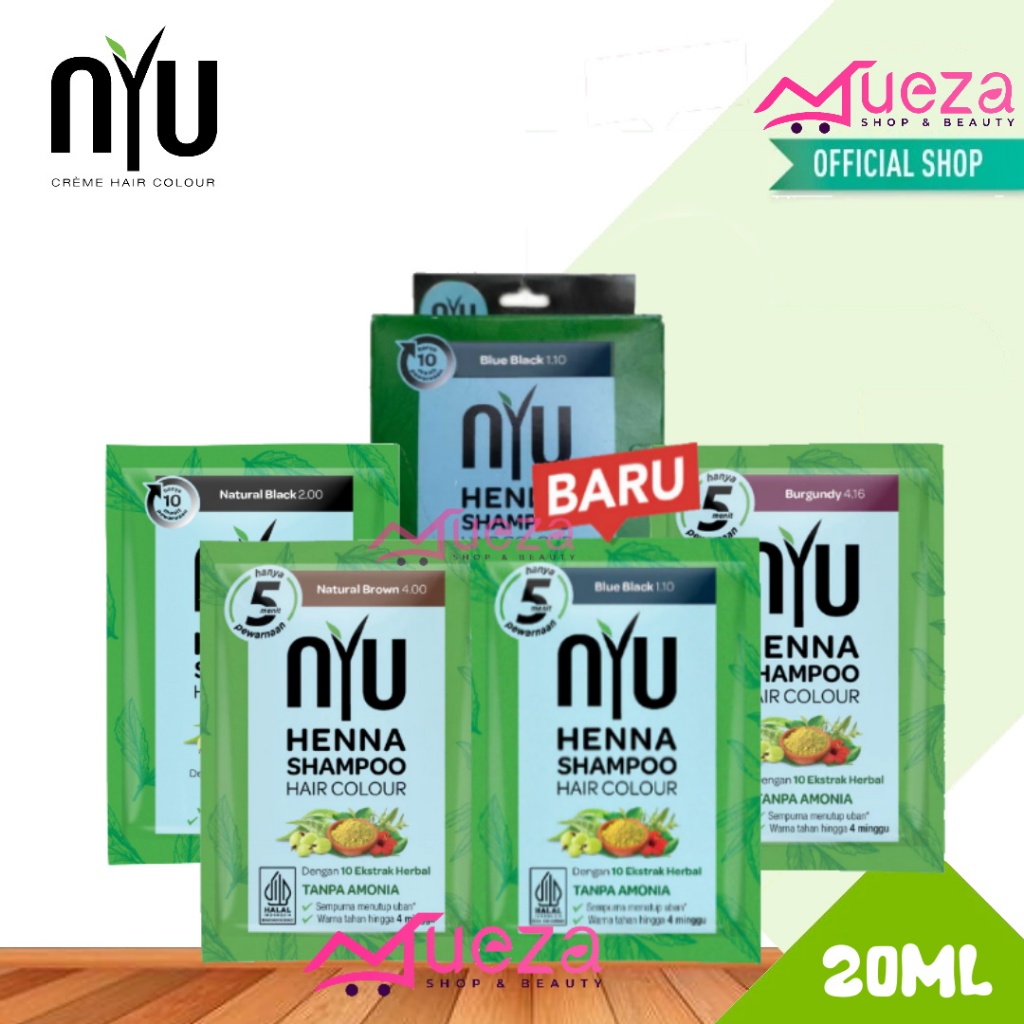 Jual 🪷MUEZA🪷 Nyu Henna Shampo Hair Color ( Pewarna Rambut Permanen ...