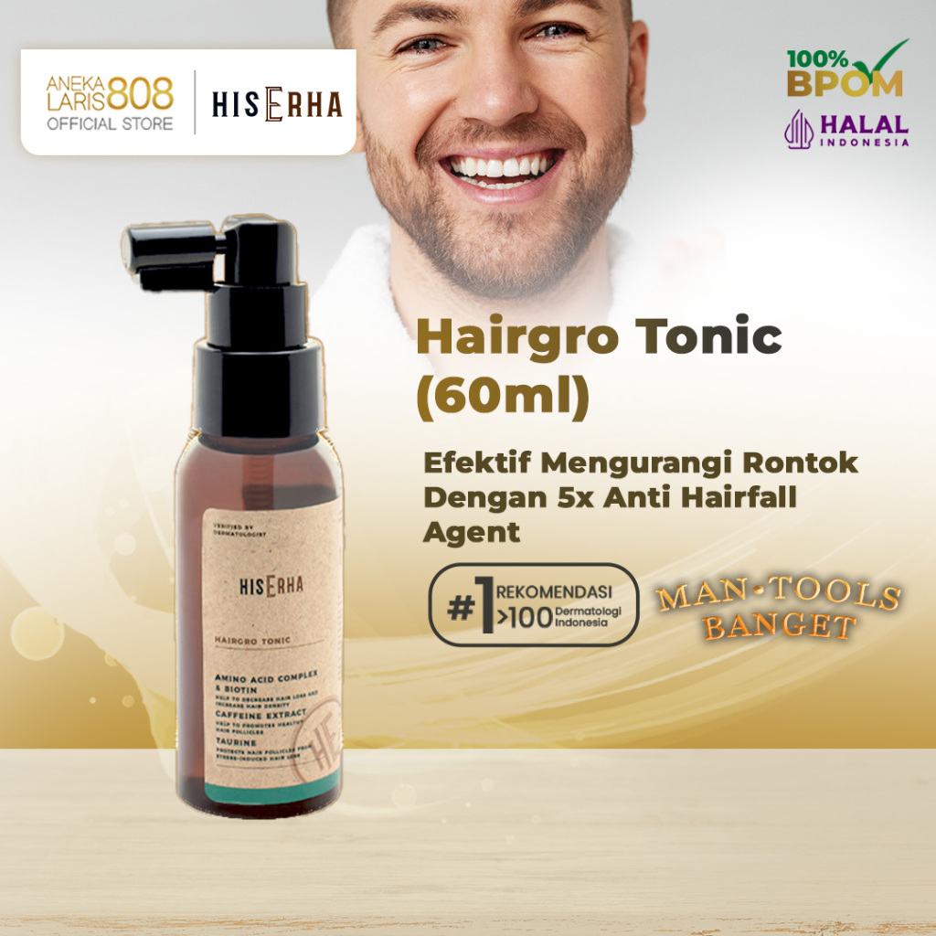 Jual HIS ERHA Hairgro Tonic - Tonik Rambut Pria Rontok with Biotin ...