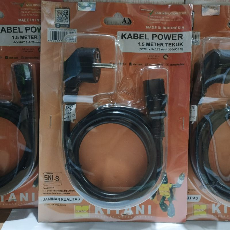 Jual Kabel Power 1,5 Meter Tekuk Kitani, Kabel Power Magic Com - Kabel ...