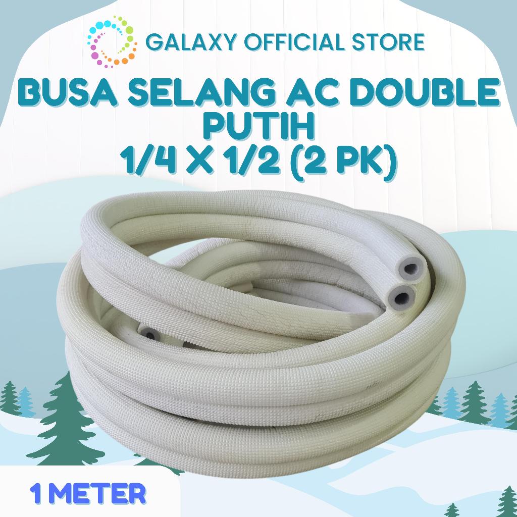 Jual BUSA AC DOUBLE PUTIH 1/4 x 1/2 [ 2 PK ] (1 METER) | Shopee Indonesia