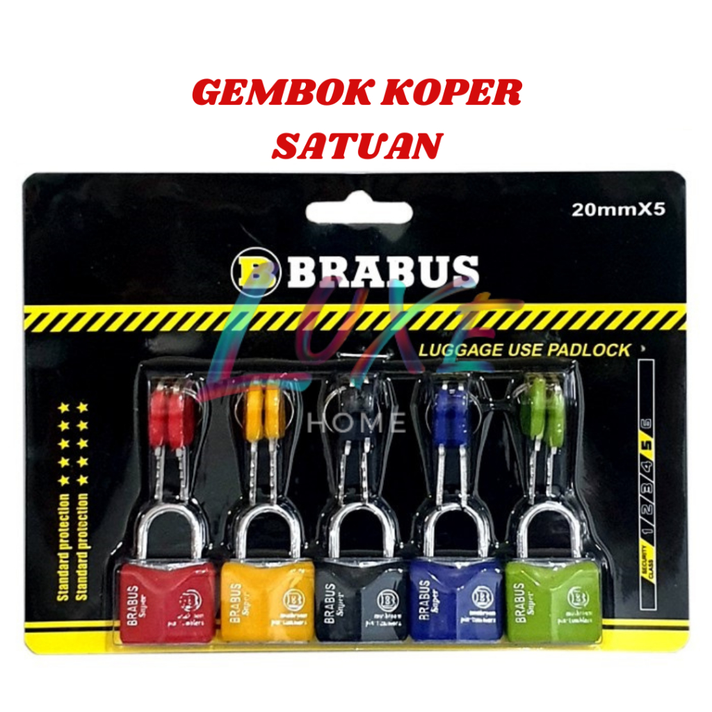 Jual Gembok Mini Tas Koper Travel BRABUS Warna Warni 20mm Satuan ...