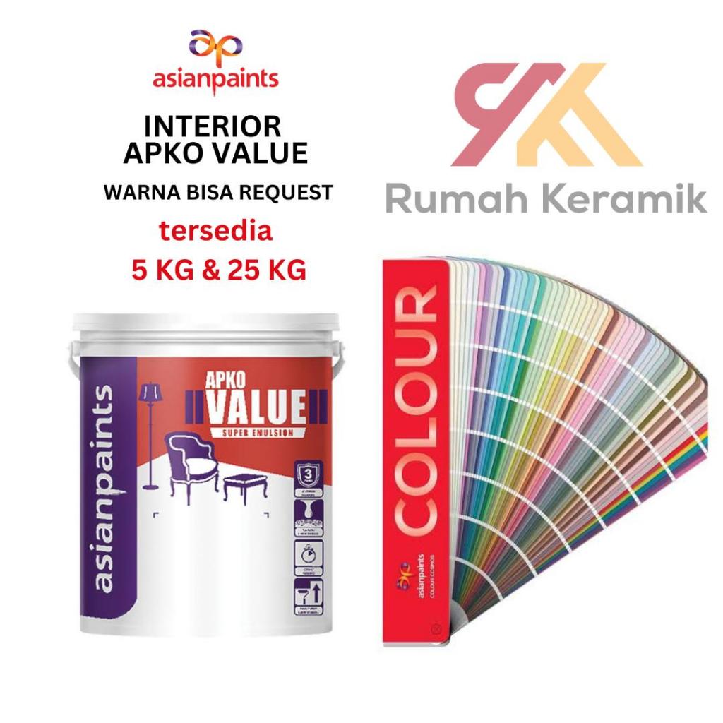 Jual APKO VALUE SUPER EMULSION Asian Paints Interior Paint 5 Kg & 25 Kg ...