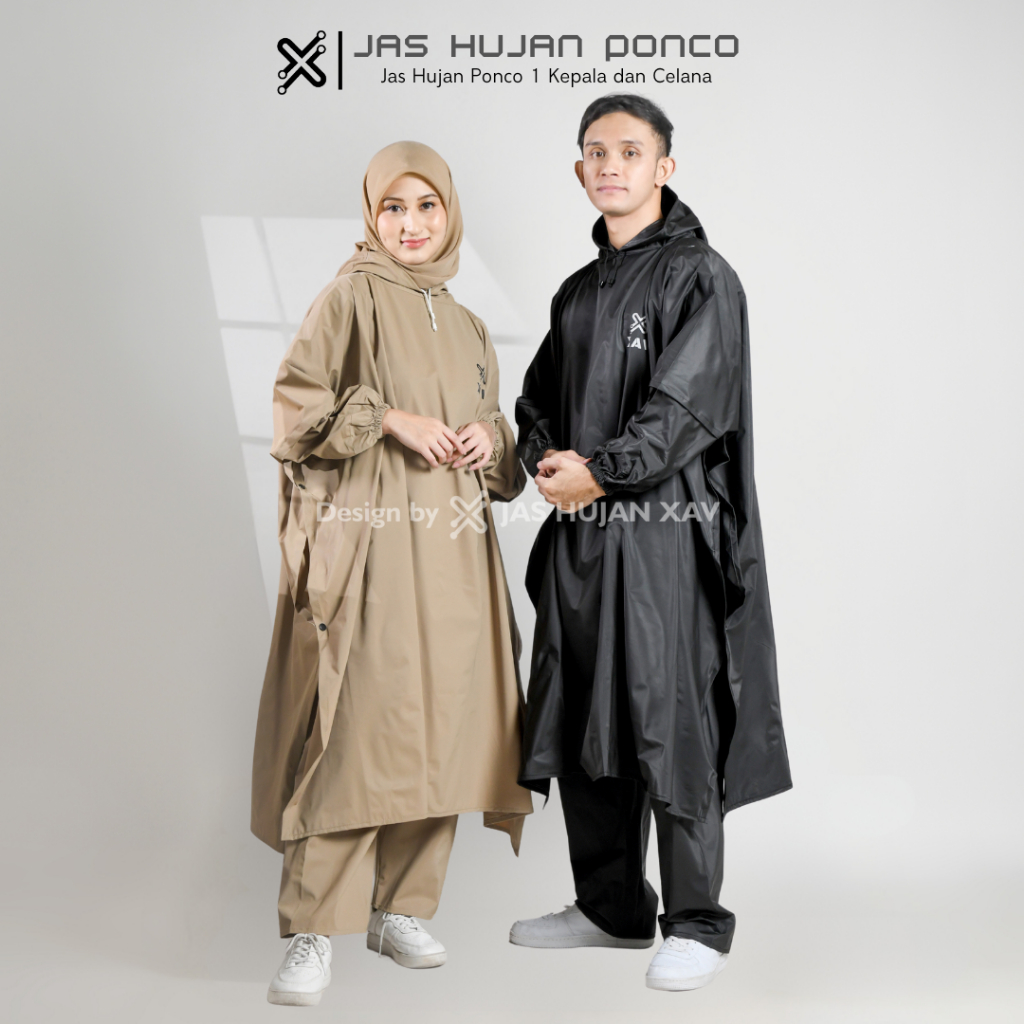 Jual Jas Hujan XAV Ponco Kelelawar Jumbo Dewasa Pria Wanita Bahan PVC Tebal Elastis Kuat Anti ...