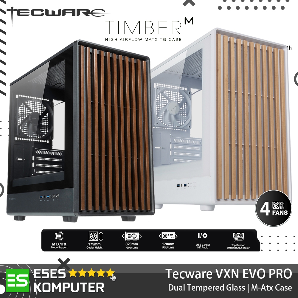 Jual Case Tecware TIMBER M Earthy Aesthetic | M-ATX Casing with Pre ...