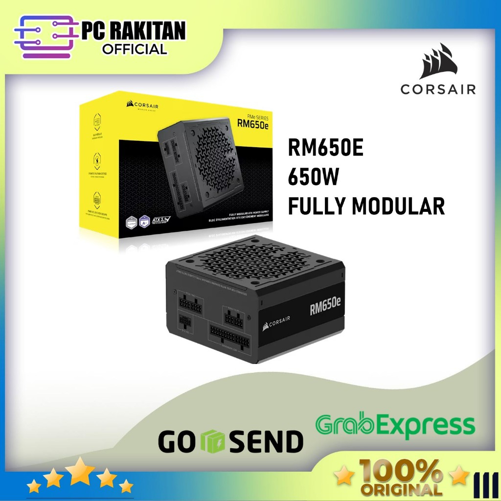 Jual CORSAIR PSU POWER SUPPLY RM650E 650W (80+ GOLD) FULLY MODULAR ATX ...