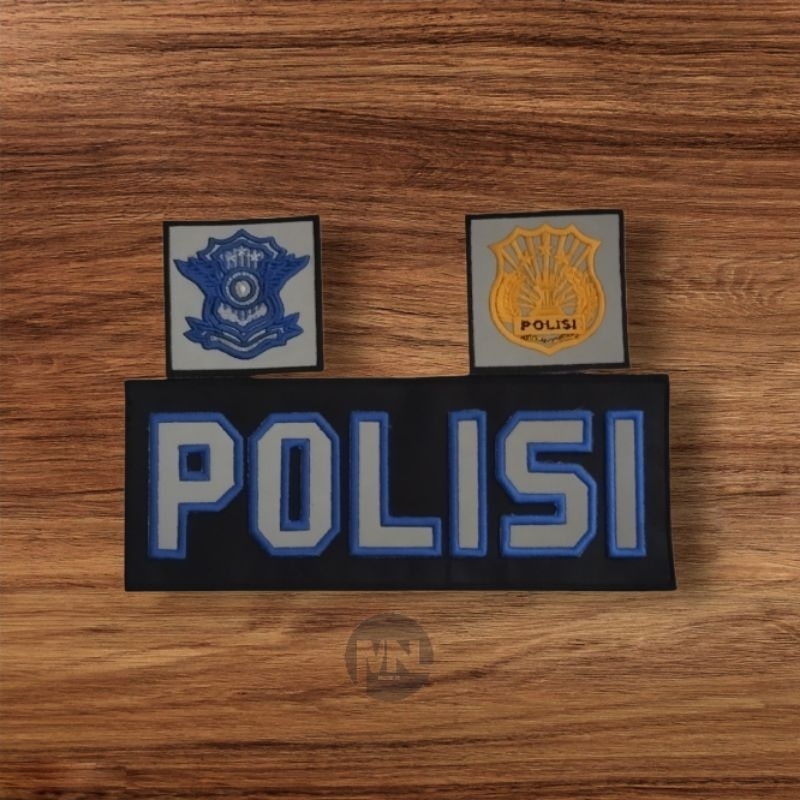Jual Atribut Rompi Polisi Lantas 1set / Sudah Terpasang Perekat Kasar ...