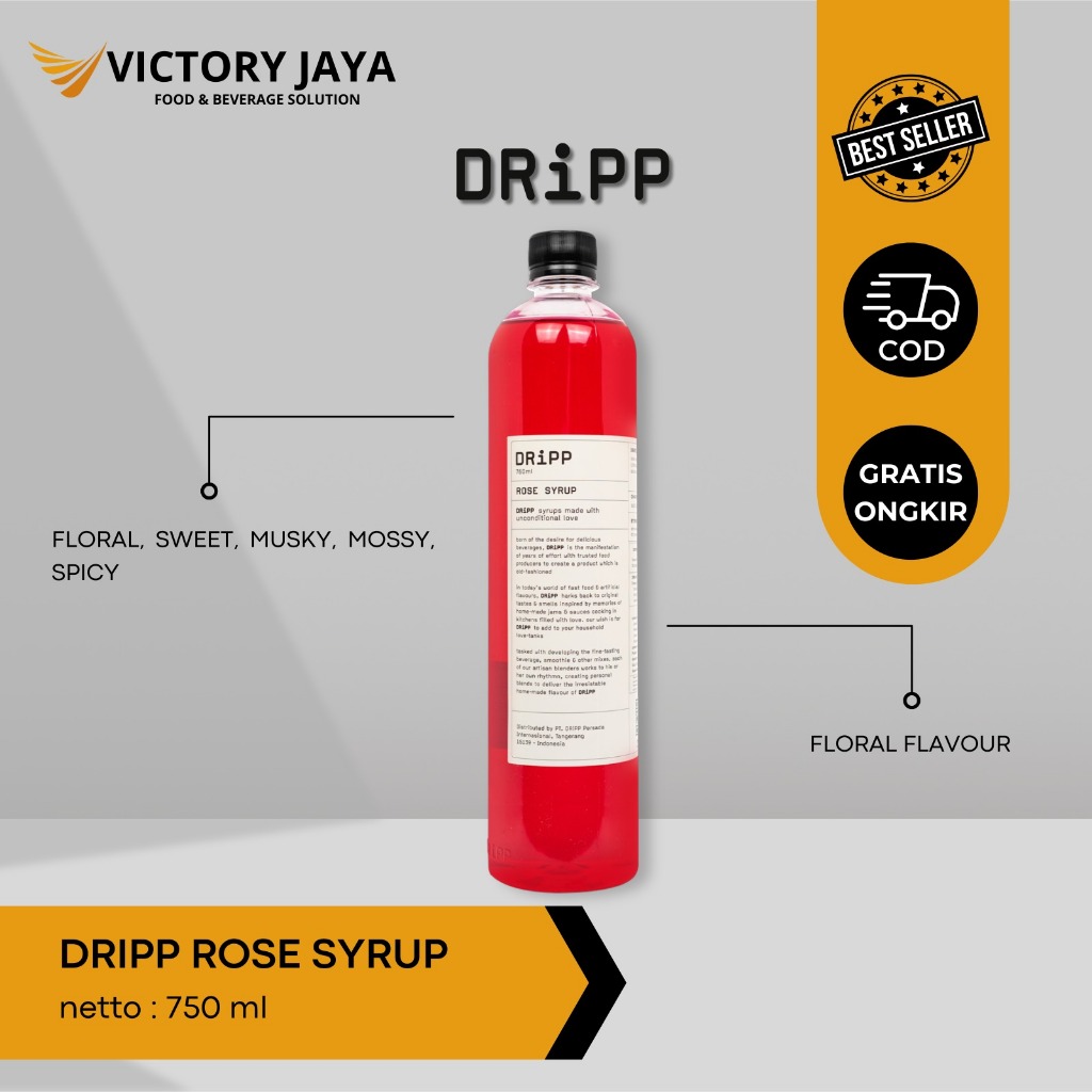 Jual Dripp syrup perasa minuman sirup varian rose 760ml | Shopee Indonesia