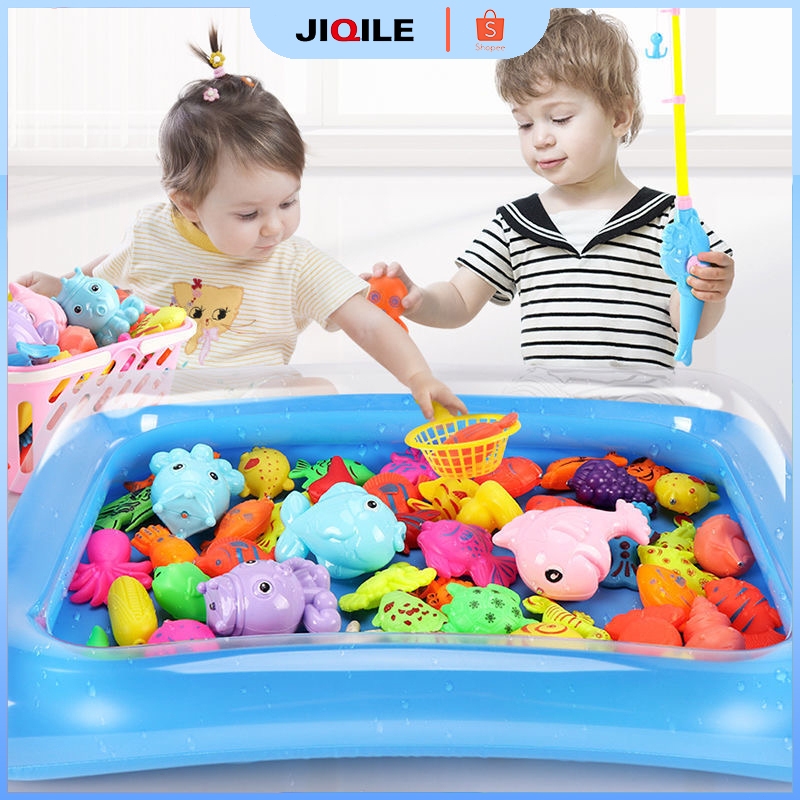 Jual JIQILE Mainan Anak Pancing Dan Kolam Pancingan Magnet Anak Set ...