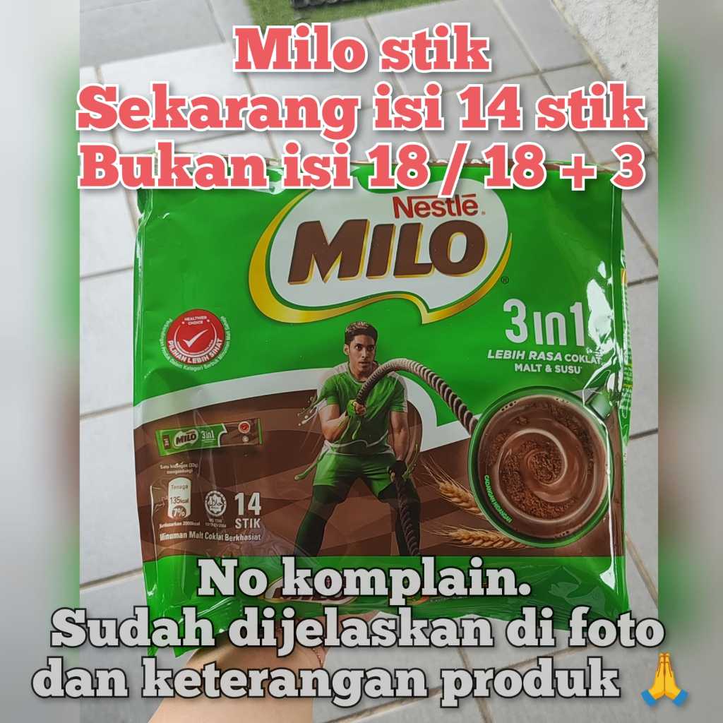 Jual milo active go milo 3 in 1 milo 3in1 milo stick milo stik isi 14 ...