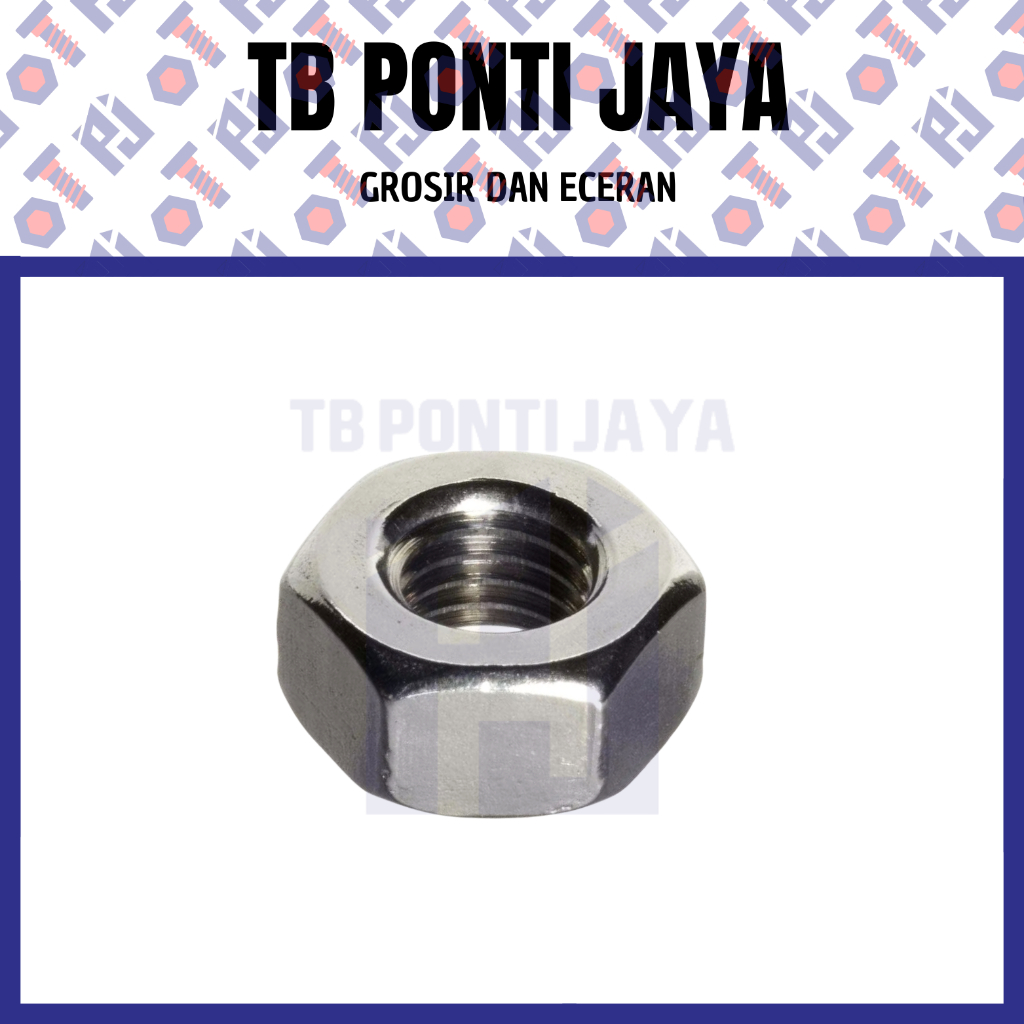 Jual Mur Hex Stainless SUS304 M10 M12 M14 M16 M18 M20 | Shopee Indonesia