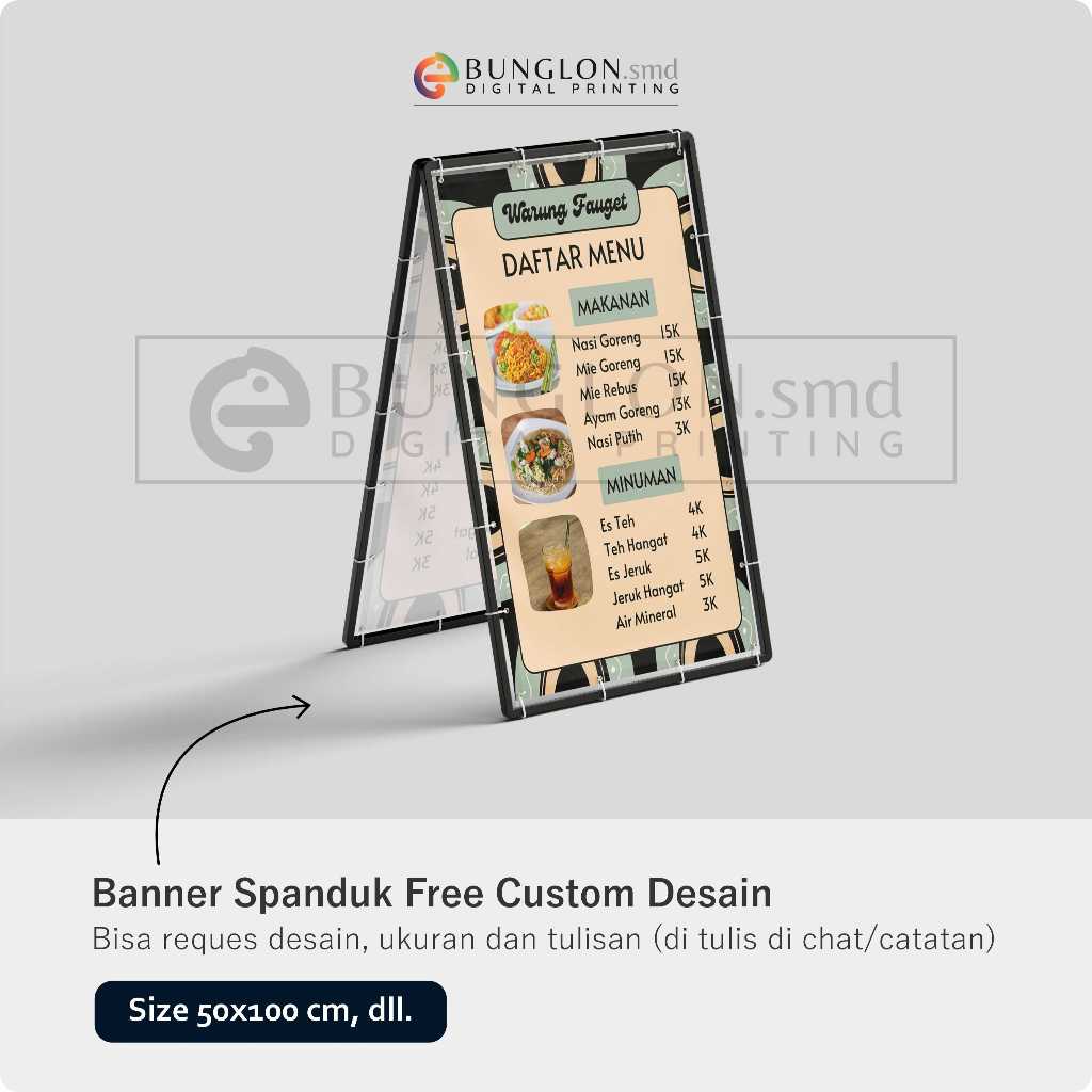 Jual PRINT CETAK SPANDUK BANNER MENU MAKANAN DAN MINUMAN BISA CUSTOM ...