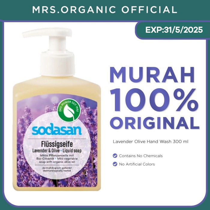 Jual Sodasan Lavender Olive Hand Wash 300 Ml (Sabun Cuci Tangan) | Shopee Indonesia