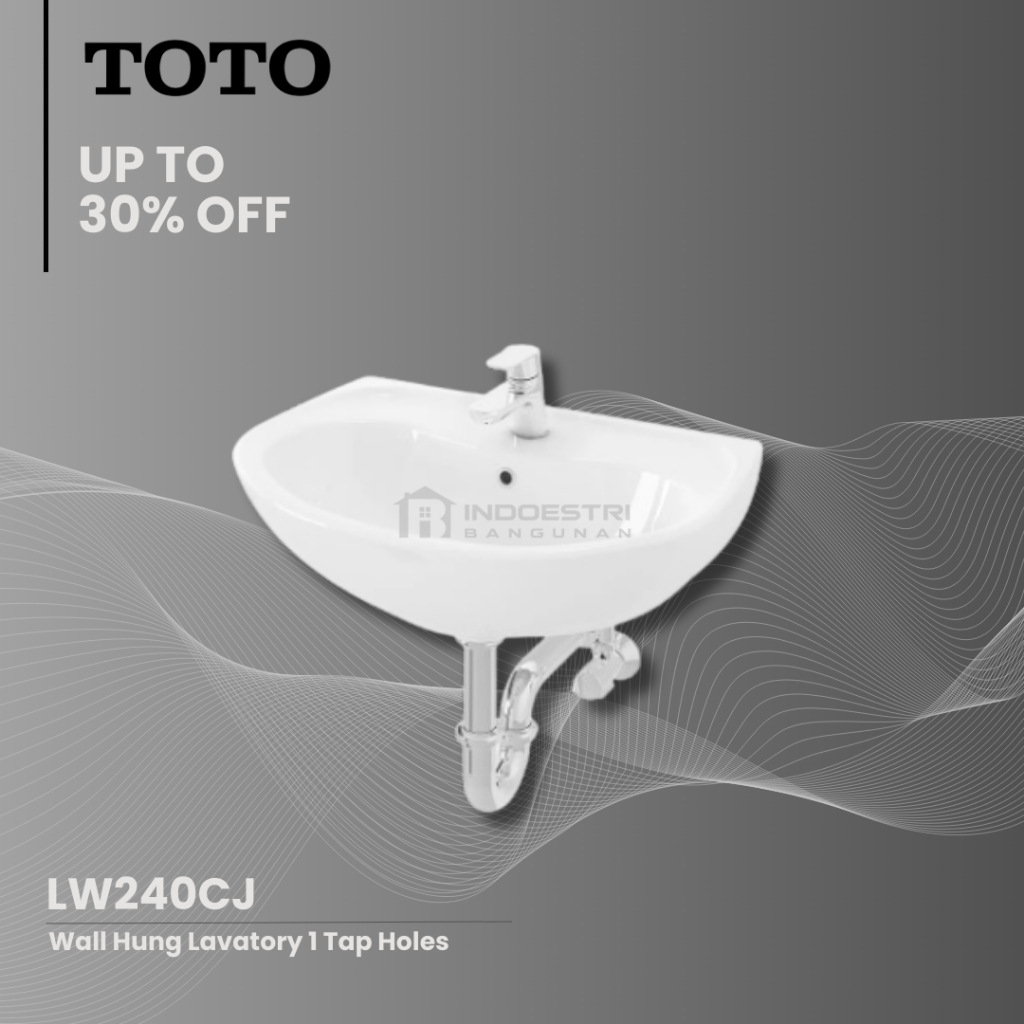 Jual Wastafel Wall Hung TOTO LW240CJ / Wastafel Gantung TOTO (Body Only ...