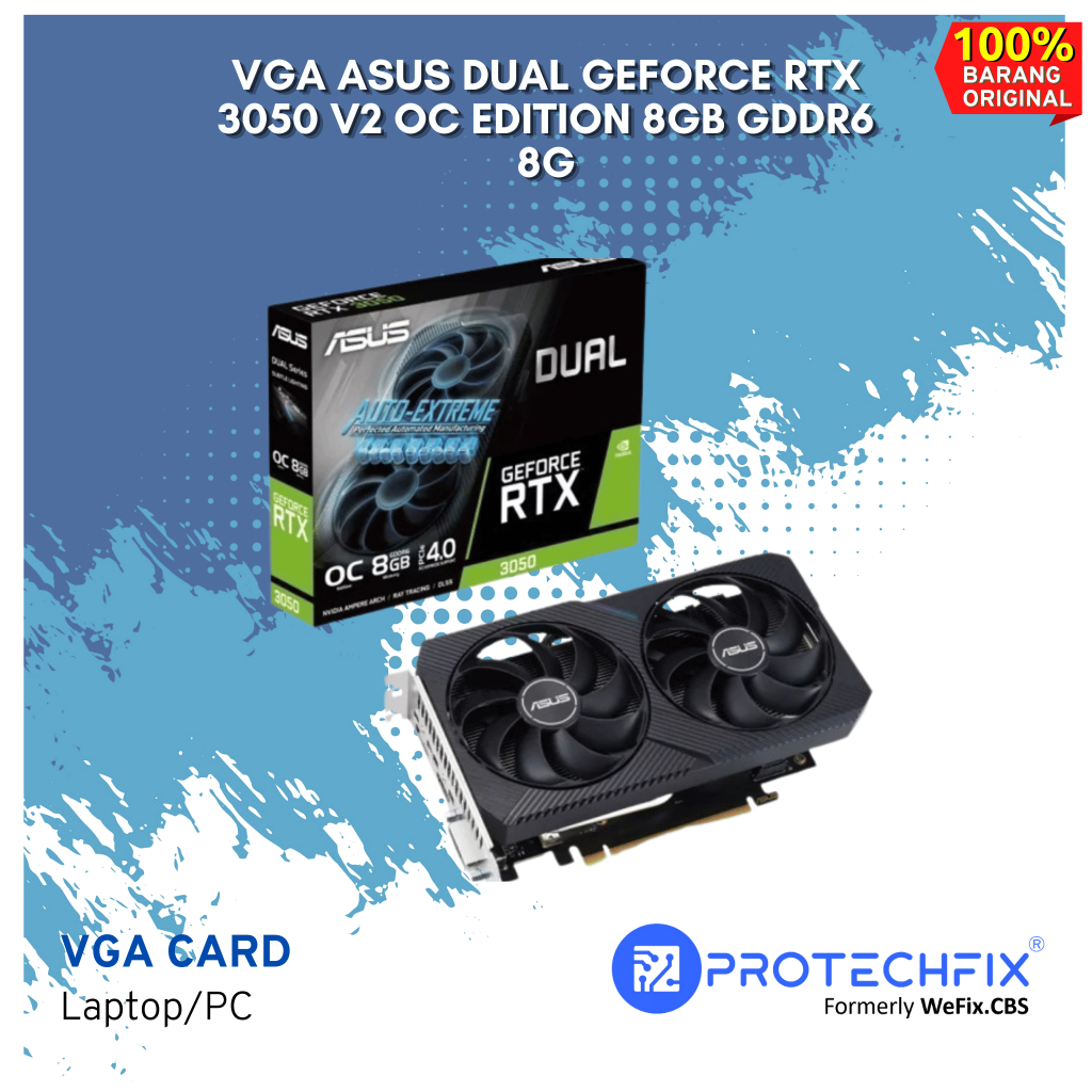Jual VGA ASUS Dual GeForce RTX 3050 V2 OC Edition 8GB GDDR6 8G | Shopee ...