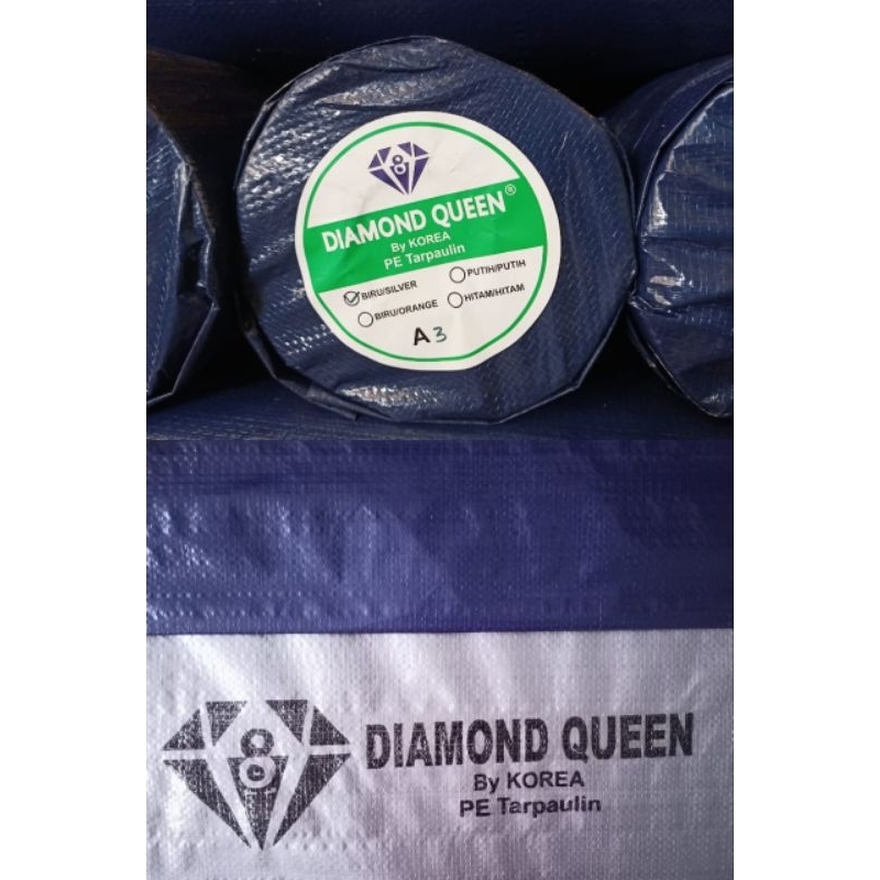 Jual TERPAL KOREA A3 DIAMOND QUEEN BIRU/ SILVER 2x100 M (HARGA ROOL ...