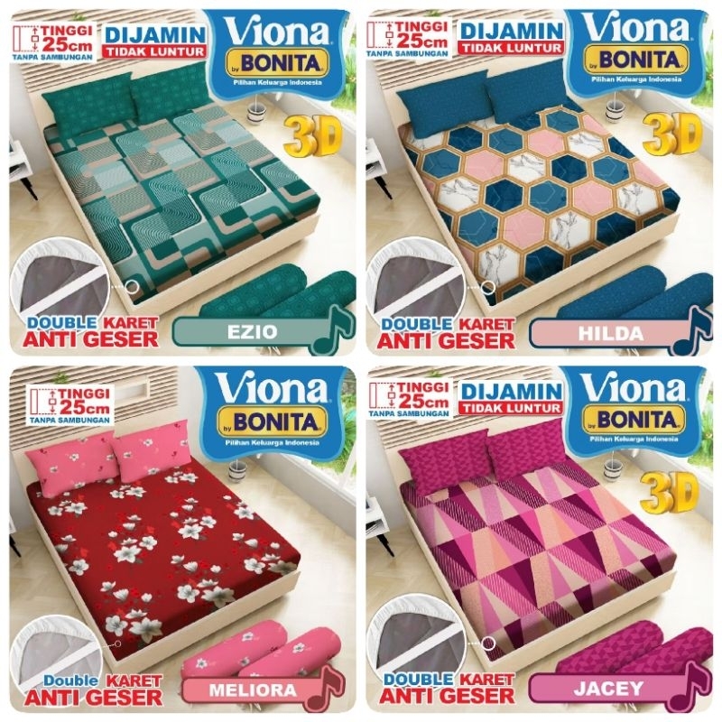 Jual Sprei Viona By Bonita UK.180 ( King Size ) | Shopee Indonesia