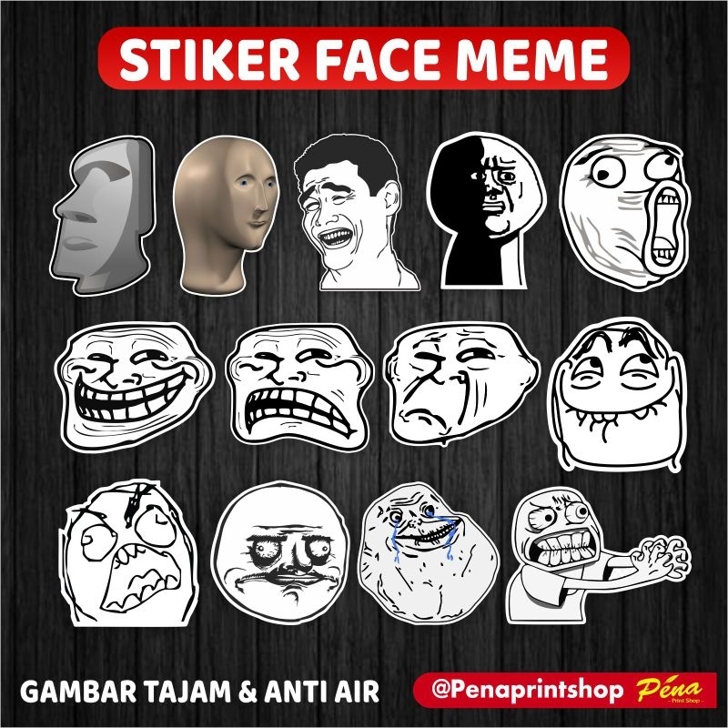 Jual Sticker Stiker Meme Emot Batu Yaoming / Stiker Emoji Emot Emoticon ...