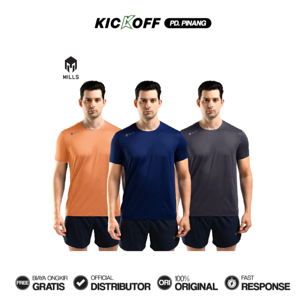 Jual BAJU RUNNING MILLS DASH RUNNING TEE MEN 2030 | Shopee Indonesia