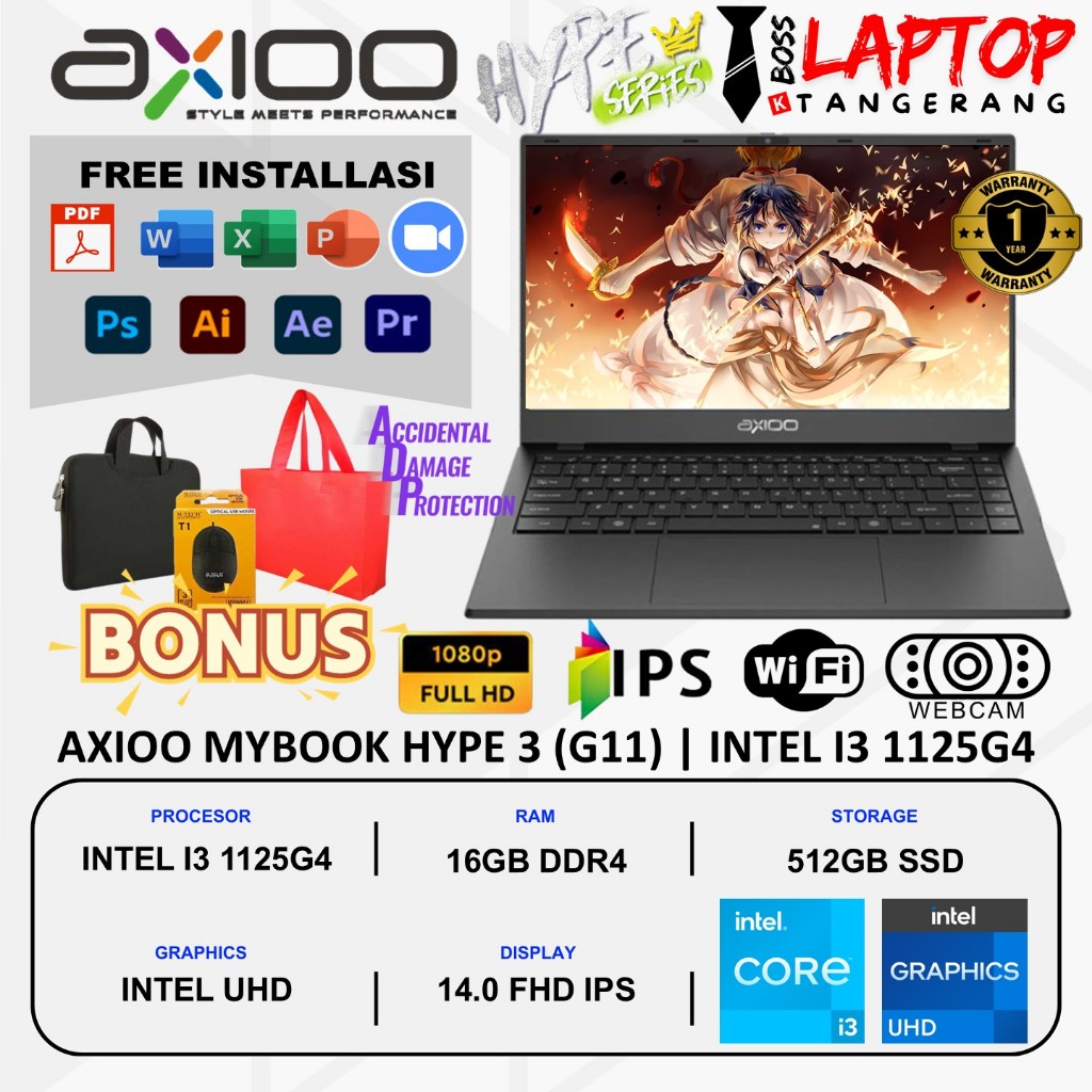 Jual Laptop Murah intel Core i3 1125G4 Ram 16GB Ssd 512GB 14.0 inch FHD ...