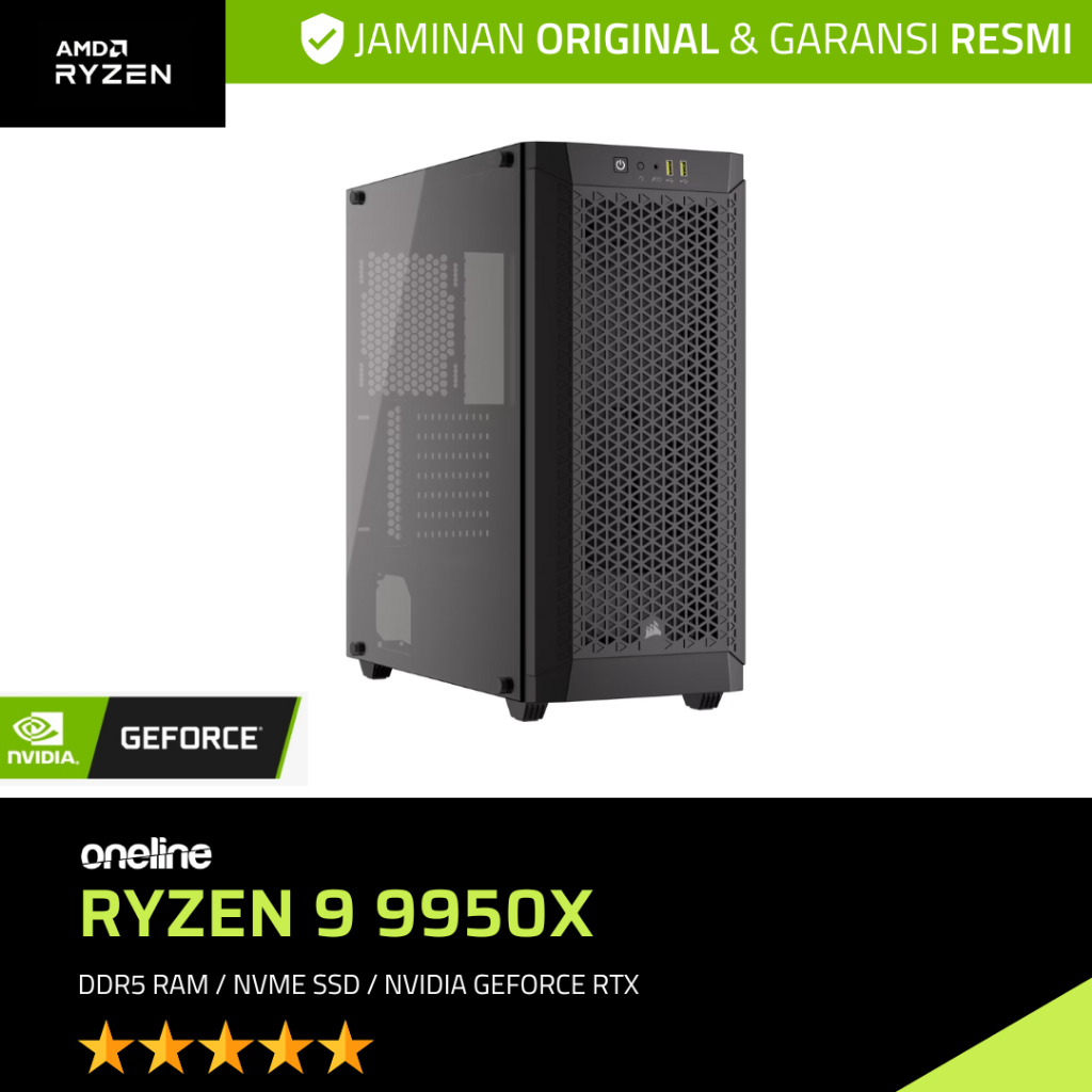 Jual PC RAKITAN Gaming Design | Ryzen 9 9950X / DDR5 / GeForce RTX ...